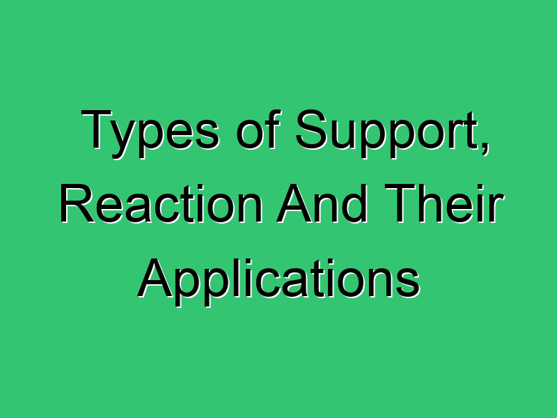 Types Of Support, Reaction And Their Applications » Civil Experience